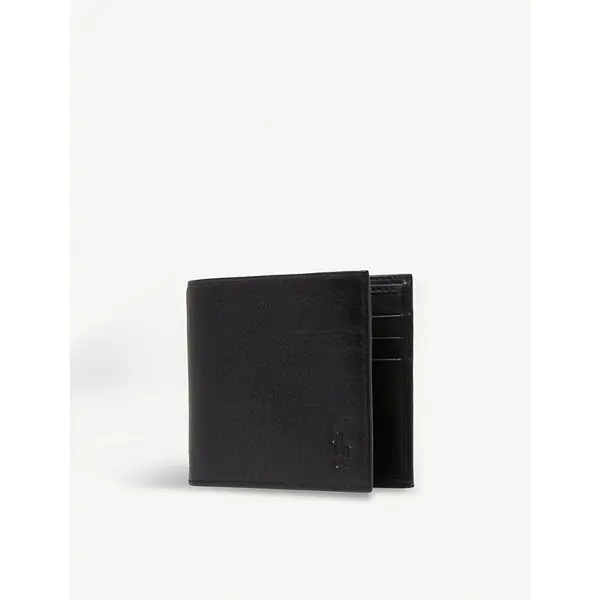 Ralph Lauren Pony-embossed Pebbled Leather Billfold Wallet - Black