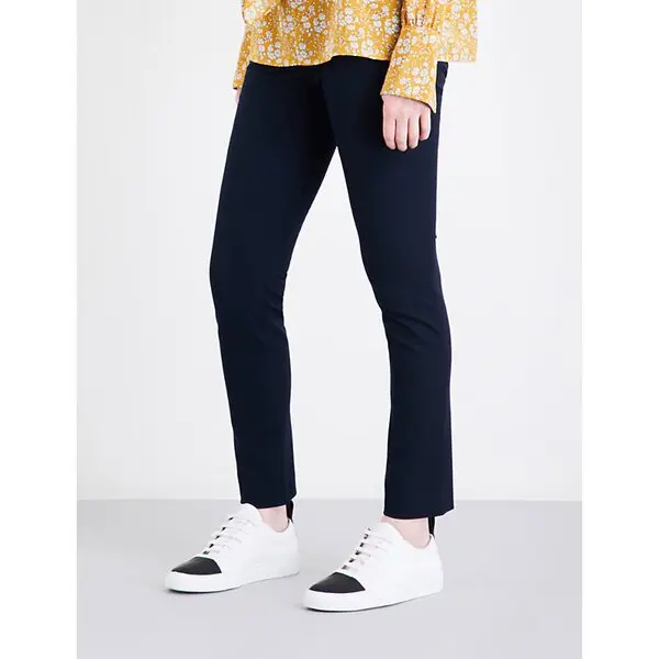 JOSEPH Eliston Stretch-gabardine Trousers - Navy