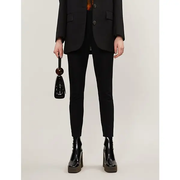 Whistles Tapered Mid-rise Stretch-twill Trousers