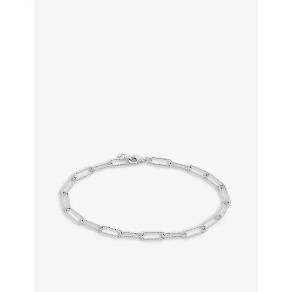 Monica Vinader Alta Textured Link Bracelet - Silver