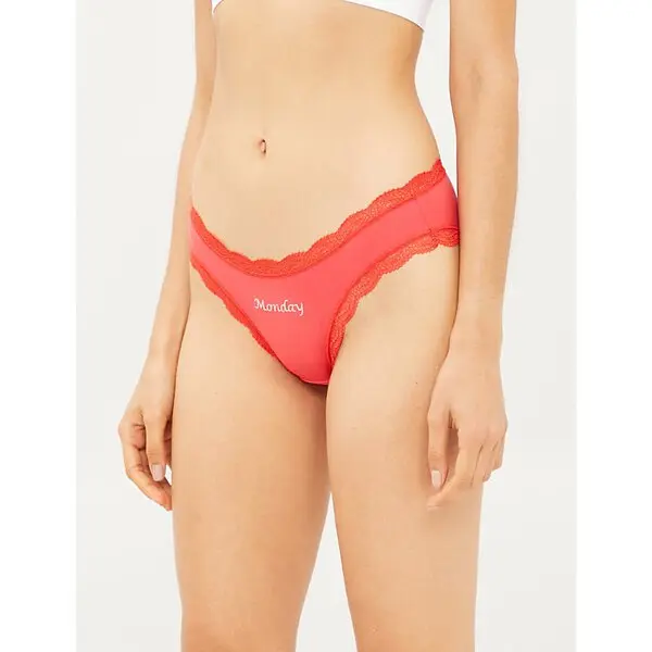 STRIPE & STARE Set Of Seven Basics Days Of The Week Stretch-modal Briefs
