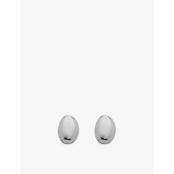 Monica Vinader Nura Mini Nugget Stud Earrings - Silver