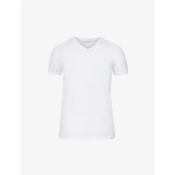 Orlebar Brown Ob-v V-neck Cotton-jersey T-shirt - White