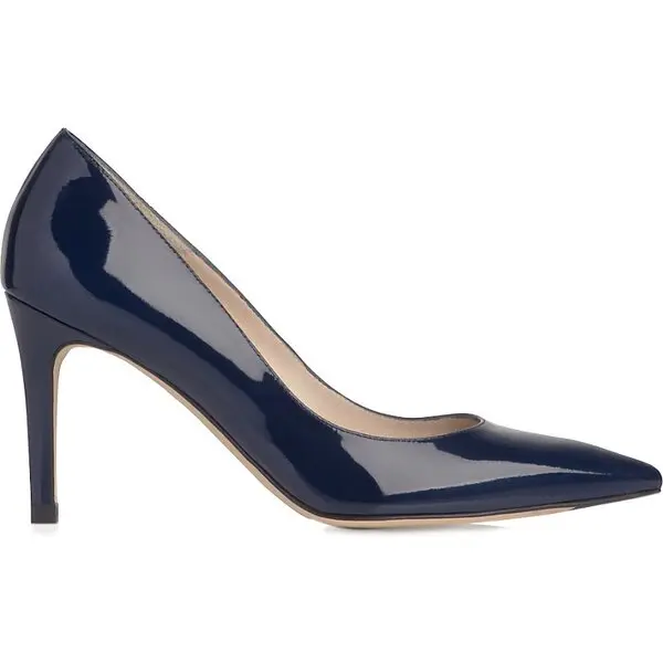 LK BENNETT Floret Patent-leather Courts - Blu-navy