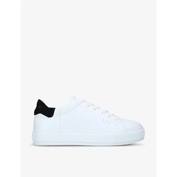 Kurt Geiger Laney Platform Leather Trainers - White