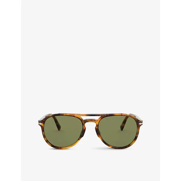 Persol Pilot-frame Acetate Sunglasses - Brown
