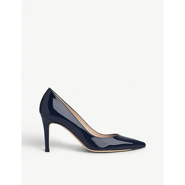 LK BENNETT Floret Leather Courts - Blu-navy