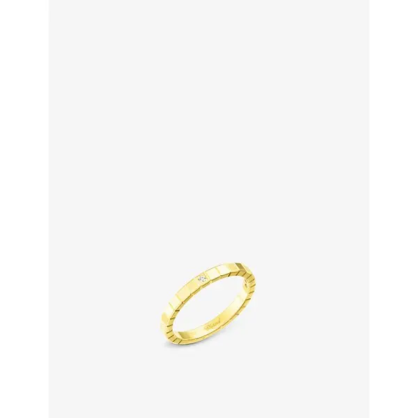 Chopard Ice Cube 18ct Yellow-gold And Diamond Ring - Ethical Yellow Gold
