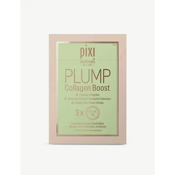 Pixi Plump Collagen Boost Sheet Mask Pack Of Three
