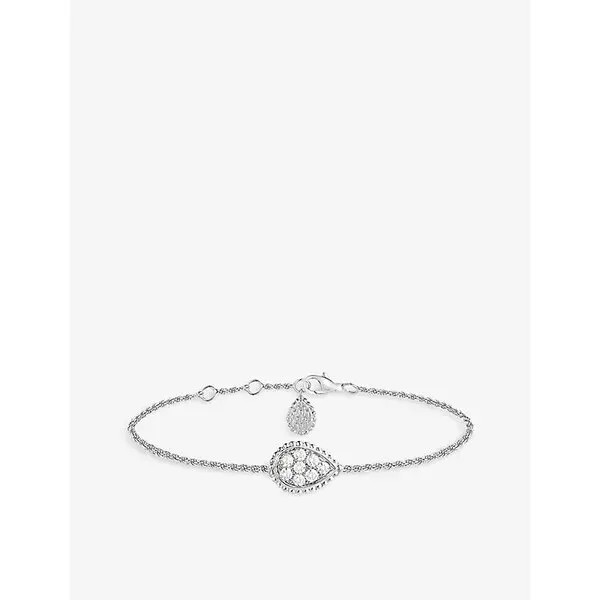 Boucheron Serpent Bohème 18ct White Gold Diamond Bracelet - Silver