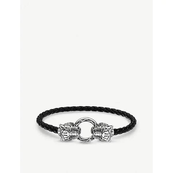 THOMAS SABO Rebel Tiger Leather And Sterling Silver Bracelet
