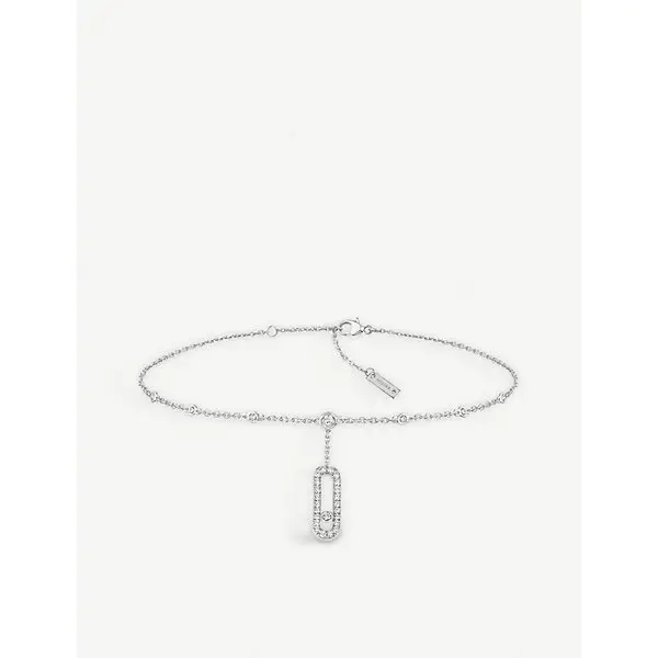 Messika Move Uno Diamond Anklet - White Gold