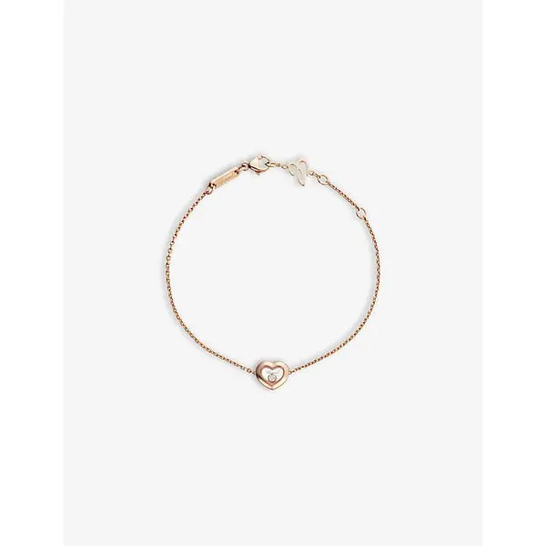 Chopard Happy Diamonds Icons 18ct Rose-gold And 0.05ct Diamond Bracelet - Rose Gold