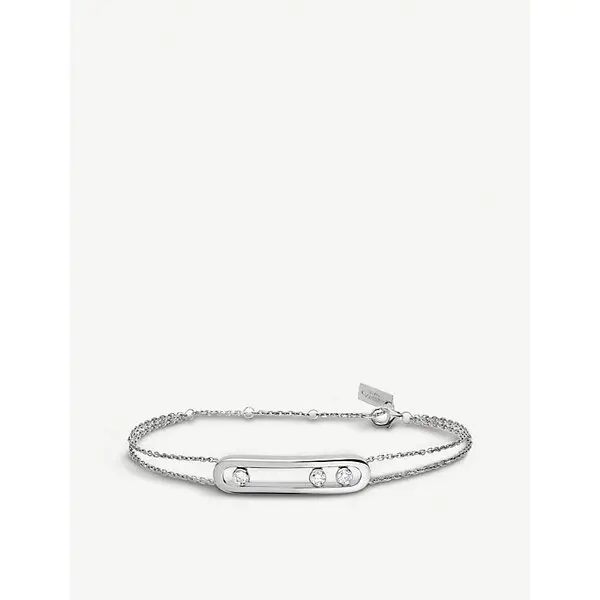 Messika Move Classique Diamond And 18ct Gold Bracelet - White