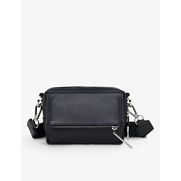 Whistles Leather Cross-body Bag - Navy