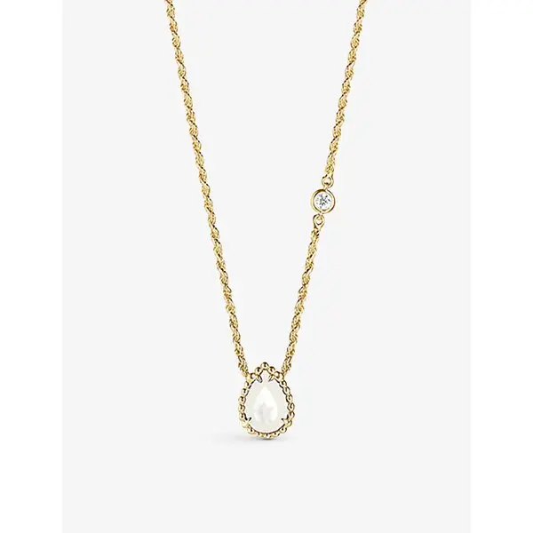 Boucheron Serpent Bohème Nacre And Diamond Necklace - Gold