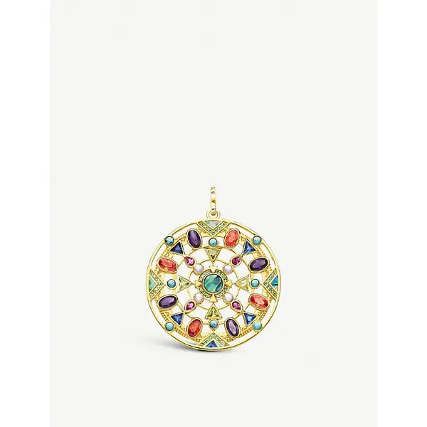 THOMAS SABO Paradise Colours 18ct Yellow Gold-plated Gemstone Pendant