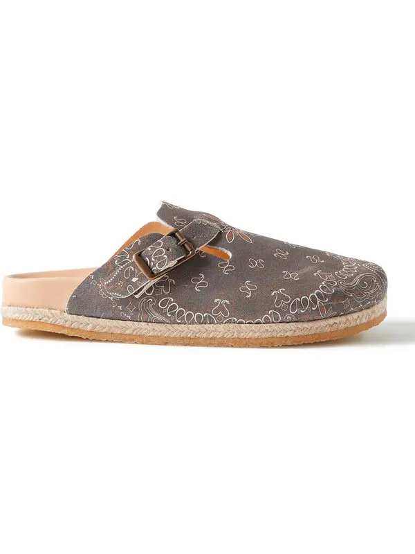 Yukuten Bostonian Bandana Print Sandals suede clogs size EU 40 Yuketen Bostonian Bandana Print Sandals suede clogs size EU  main image 3