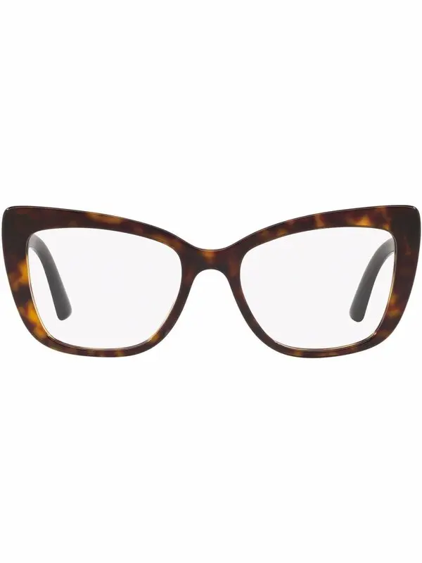 Dolce & Gabbana Tortoiseshell Cat-eye Frame Glasses