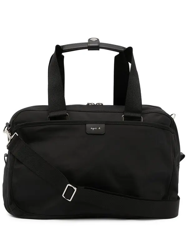 AGNÈS B. Logo Tag Holdall - Black