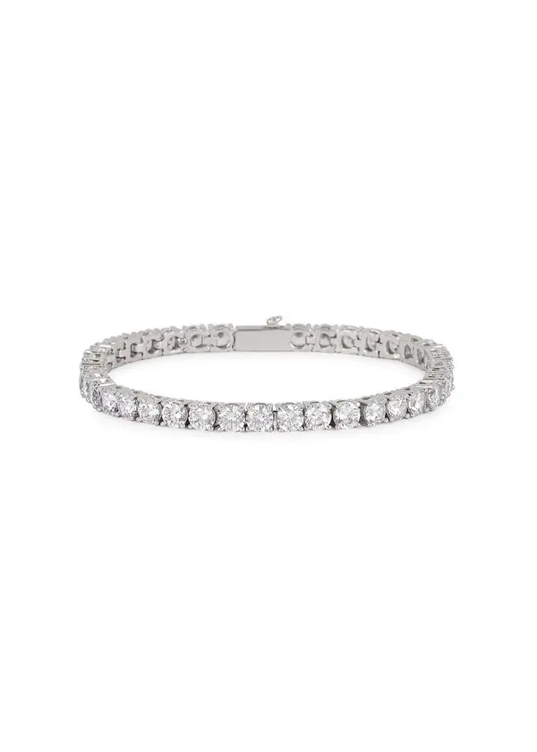 CERNUCCI Tennis 18kt White Gold-plated Bracelet - Silver