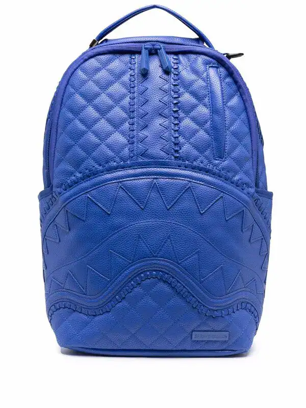Sprayground Quilted Faux-Leather Backpack - Blue | Editorialist
