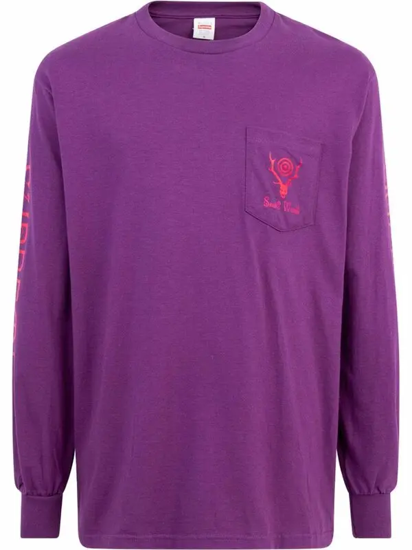 Supreme South2 West8 Long-sleeve T-shirt - Purple