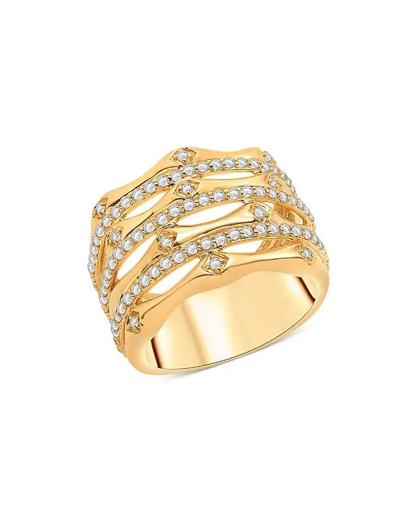 Bloomingdale'S Diamond Multi Row Ring In 14k Yellow Gold