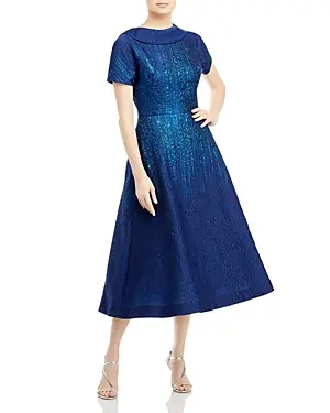 slim fit dress slacks Chiffon Tie Neck Print Fit And Flare Dress – Terijon.com