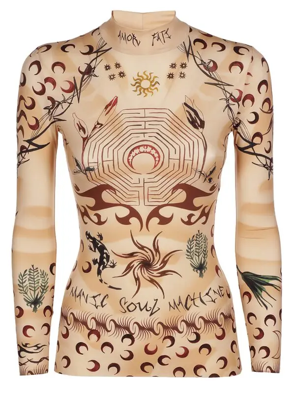 MARINE SERRE 　Second Skin Tattoo Top Marine Serre Second Skin Tattoo Top - 09 | Editorialist