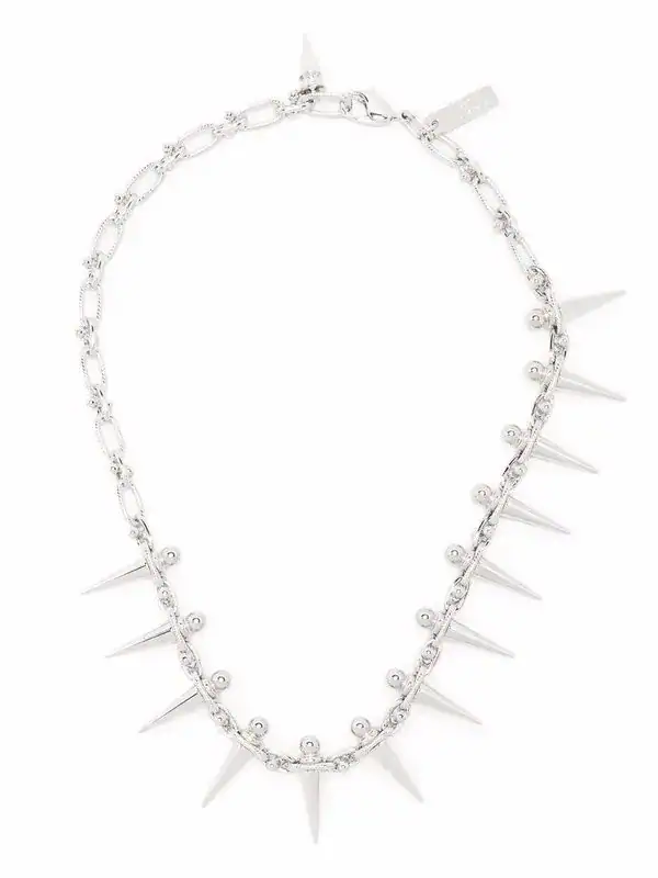 Junya Watanabe Spike-Studded Chain Necklace - Silver | Editorialist
