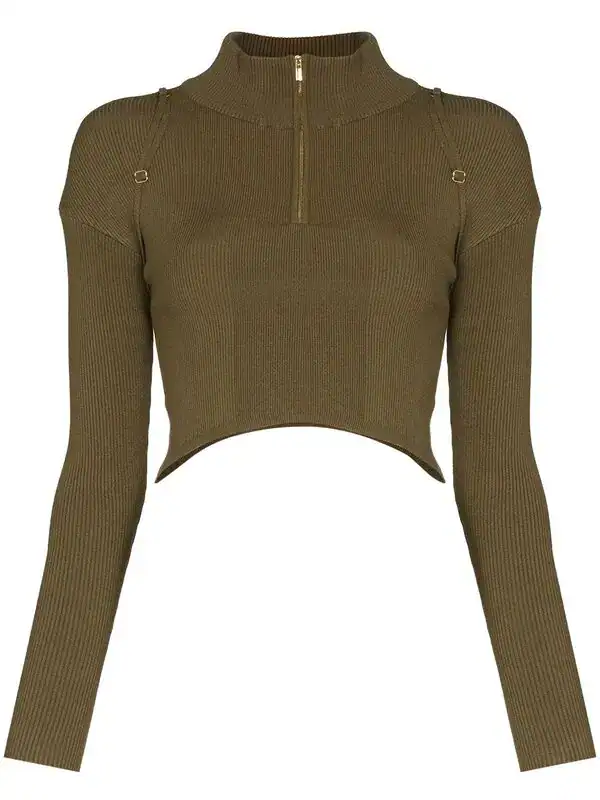 Jacquemus La Maille Bormio Knitted Jumper In Green 40% Off