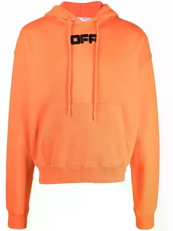 Off-White Logo-print Drawstring Cotton Hoodie