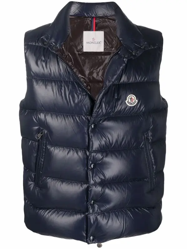 Moncler Tibb High-neck Gilet - Blue
