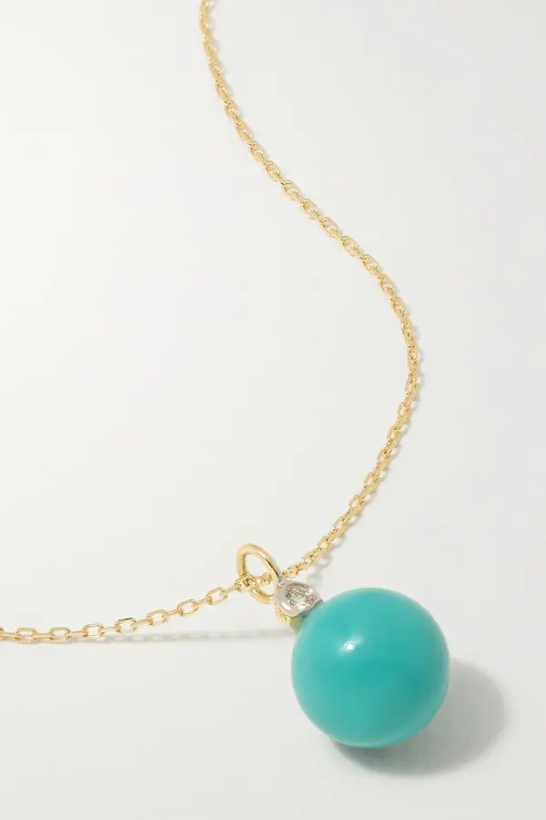 Mateo 14-karat And Diamond Necklace - Blue