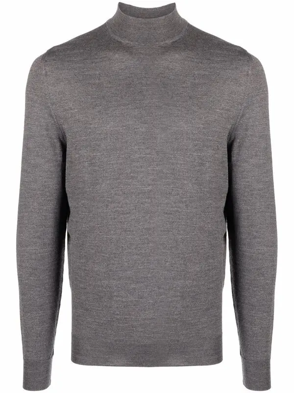 DRUMOHR Ribbed Merino Roll Neck Jumper