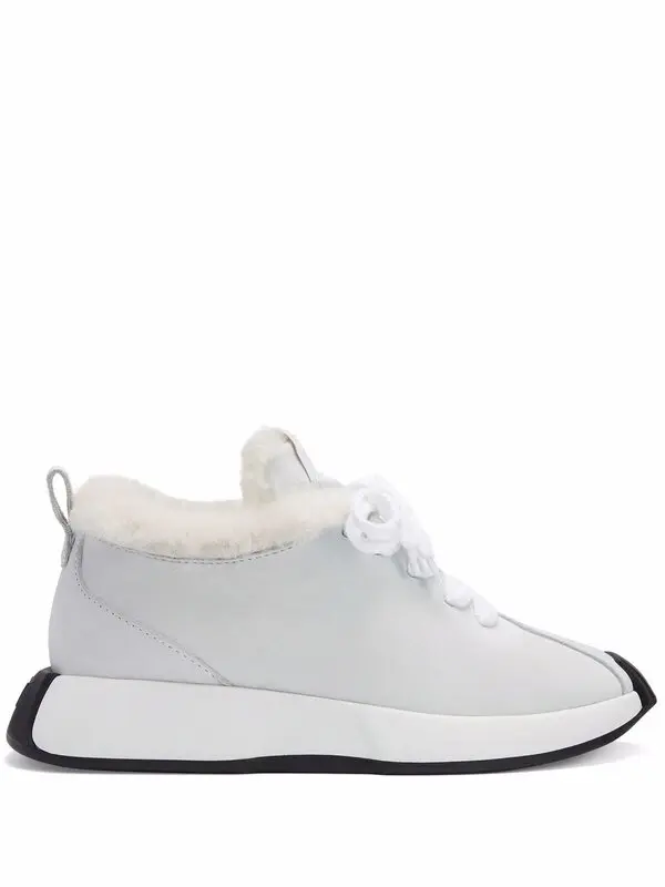GIUSEPPE ZANOTTI Ferox Shearling-lined Leather Sneakers
