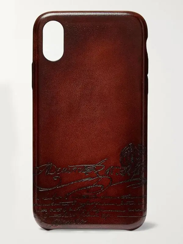 Berluti Native Union iPhoneケース Berluti Native Union Scritto Leather Iphone Xs Case - Brown