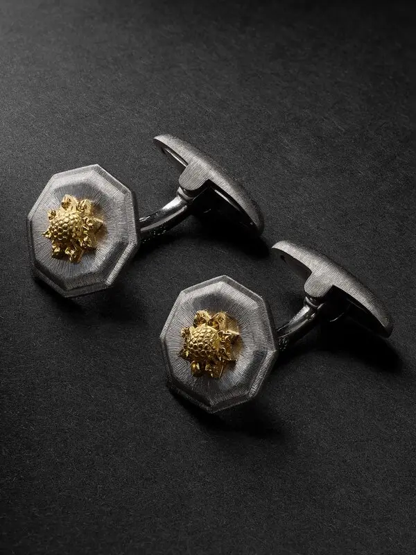 Buccellati Macri Classica Sterling And 18-karat Gold Cufflinks
