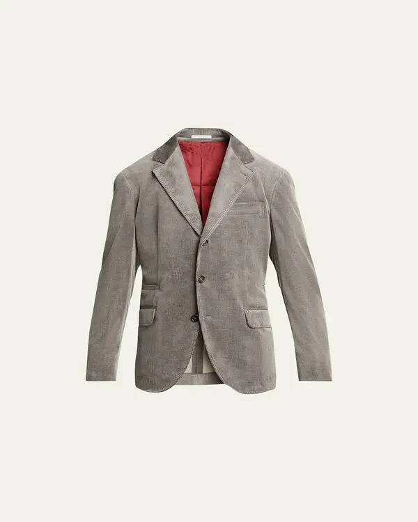 Brunello Cucinelli Fine Corduroy 3-patch Suit
