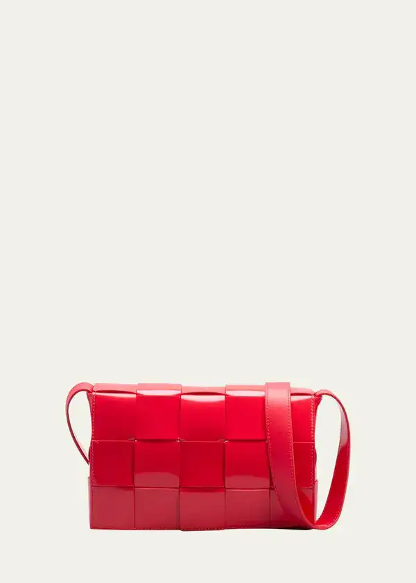 Bottega Veneta Cassette Woven Crossbody Bag - Firework | Editorialist