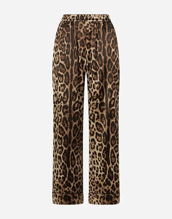 Dolce & Gabbana Leopard-print Satin Pajama Pants - Leo Print