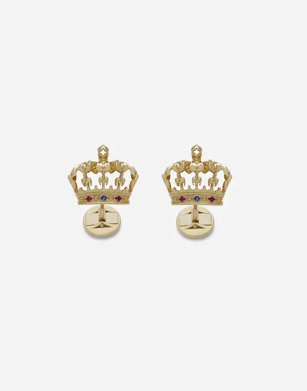 Dolce & Gabbana Royal Cufflinks 18-carat Yellow Sapphires, And Rubies