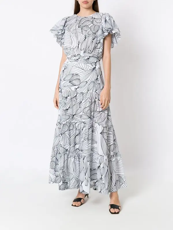 Isolda Sabiá Heart Print Cropped Blouse