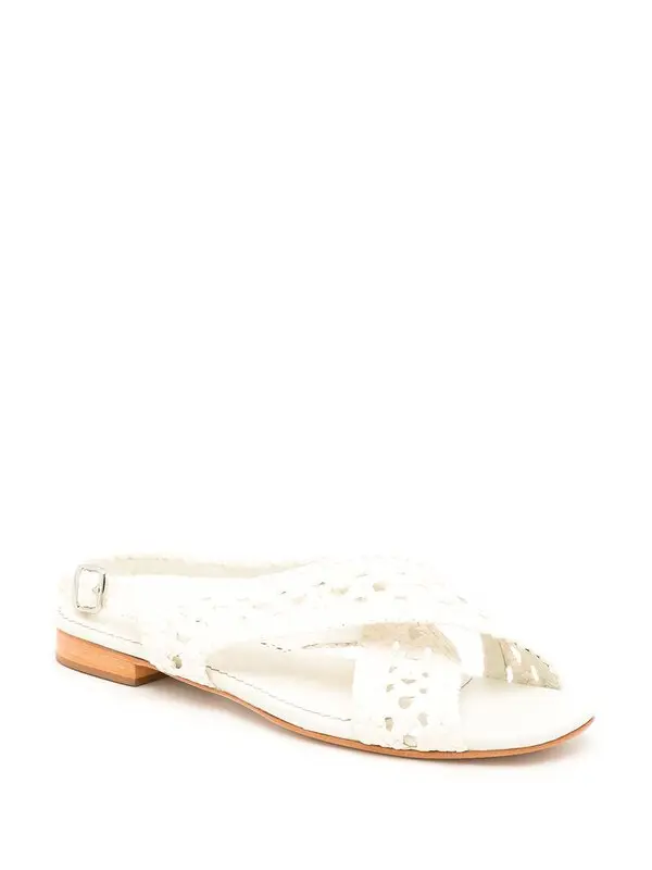 STUDIO CHOFAKIAN Isolde Flat Sandals - White