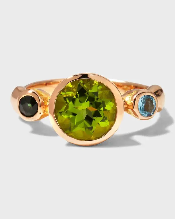 LEE BREVARD Sybil Ring With Tourmaline And Topaz
