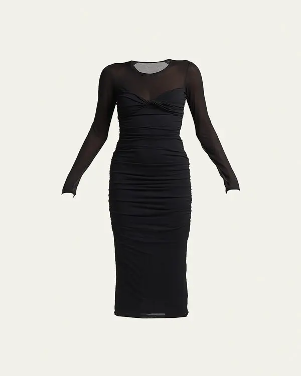 Giorgio Armani Ruched Midi Dress