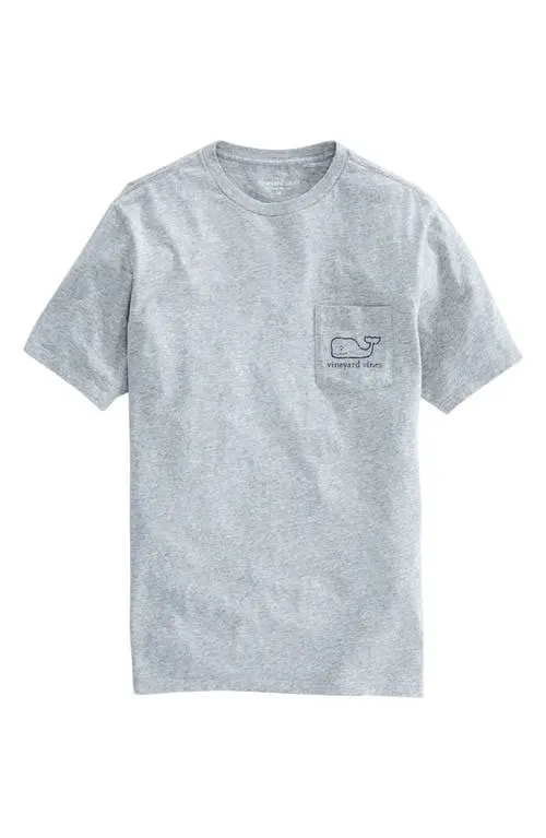 Vineyard Vines Vintage Whale Pocket Graphic Tee - Grey Heather