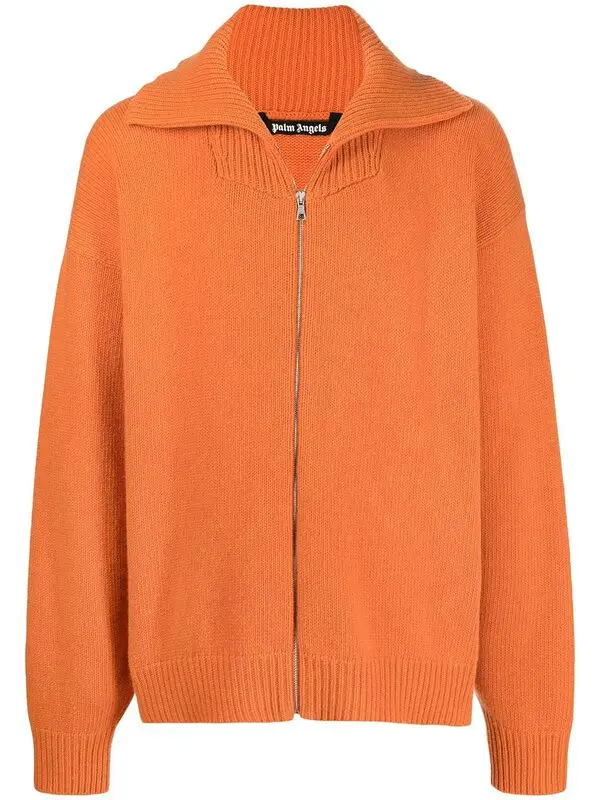 Palm Angels Wool-blend Zipped Cardigan