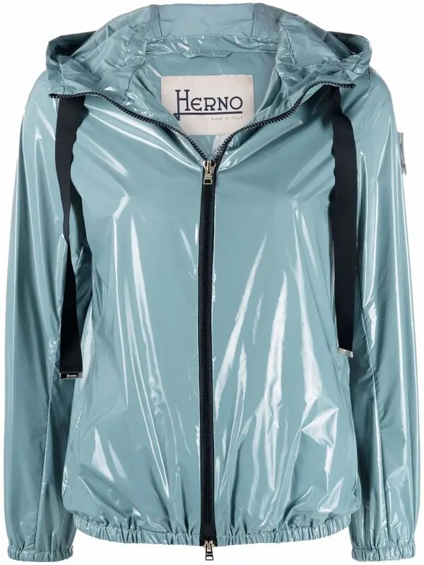 Herno Zip-front Hooded Jacket - Blue